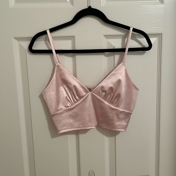 REVOLVE | Tops | Pink Satin Top | Poshmark